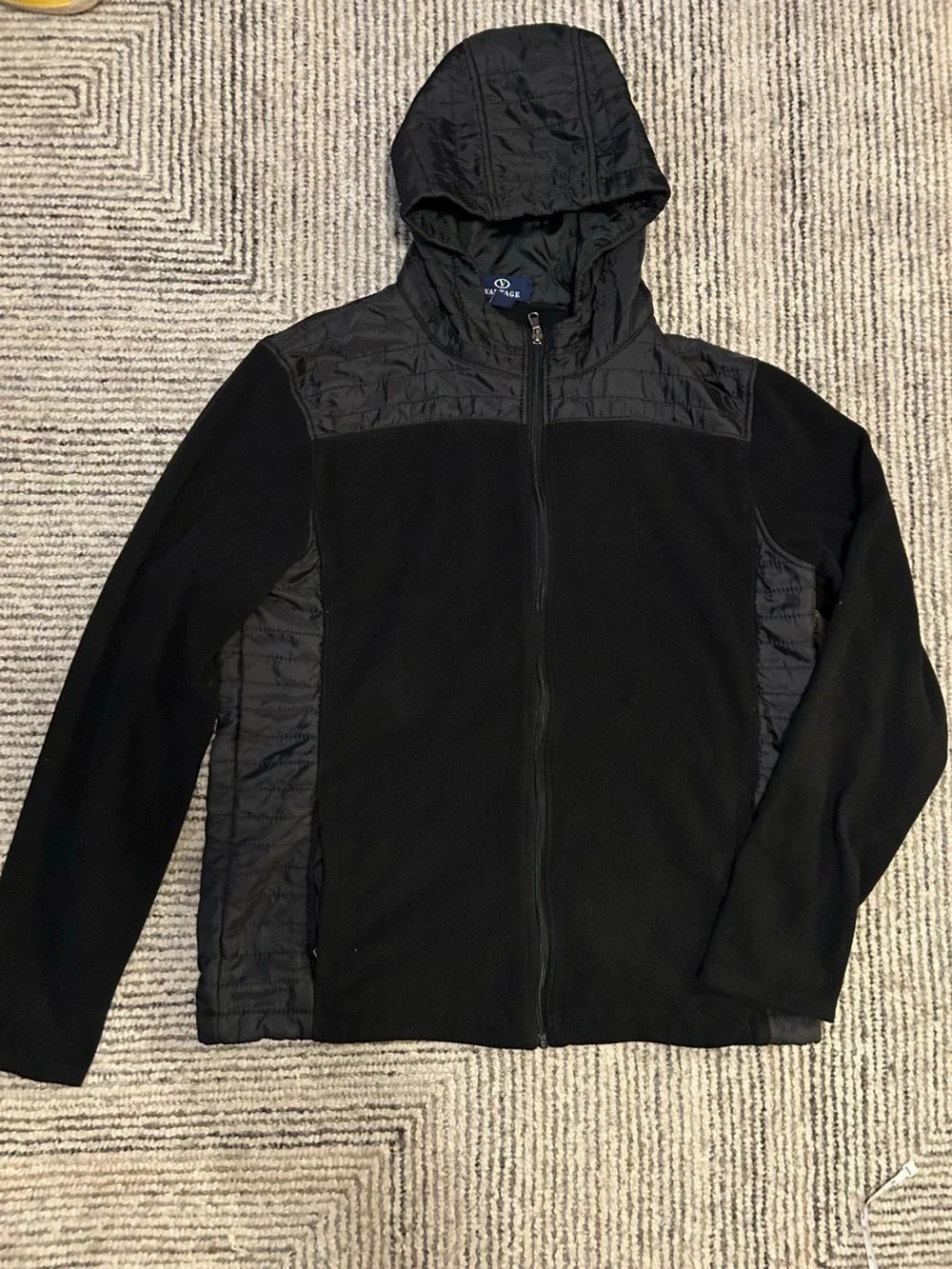 Vantage | Jackets & Coats | Ups Jacket Mens Large Black Full Zip Fleece ...